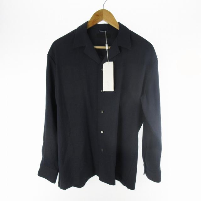【中古】未使用品 ジュンハシモト junhashimoto 25SS DRY OPC SHIRT シャツ 長袖 1062510002 コットン リネン 麻 紺 4