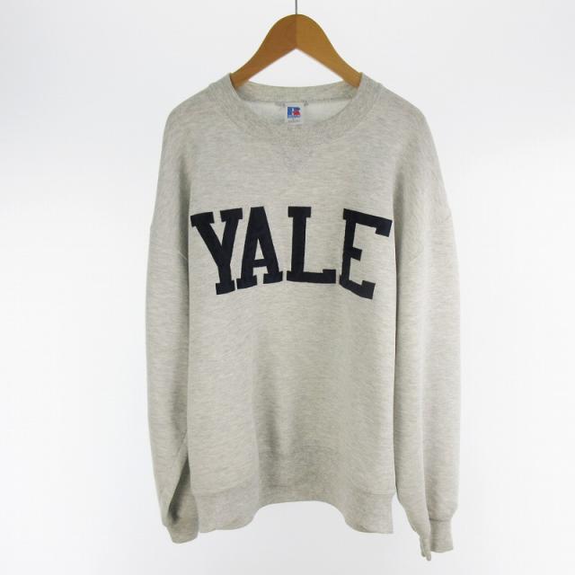 【中古】ラッセル RUSSELL ATHLETIC アスレチック 80’S 90’S トレーナー スウェット YALE イエール ロゴ 前V L 裏起毛