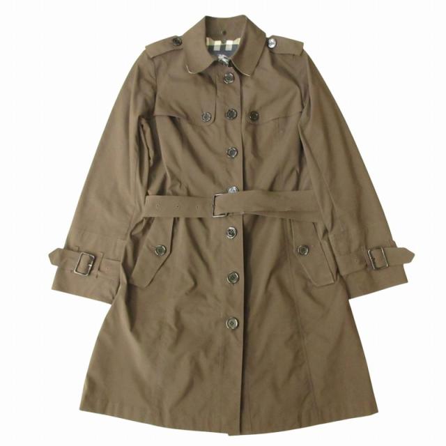 【中古】バーバリー ロンドン BURBERRY LONDON トレンチコート ジャケット 裏地ノバチェック ブラウン 38 約M ■GY09