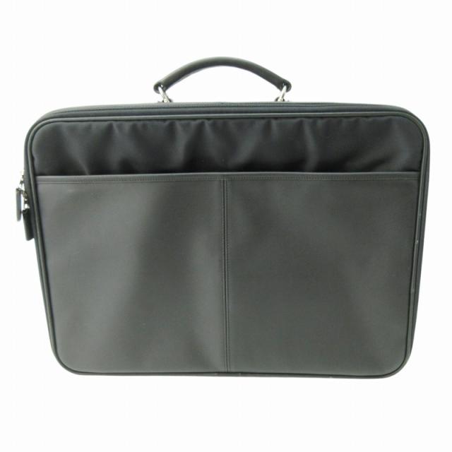 【中古】コーチ COACH 2way ブリーフケース アタッシュケース バッグ ショルダー ロゴ チャーム 黒 ブラック 0709