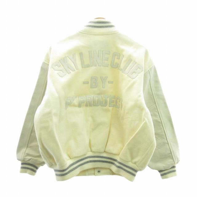 【中古】ヴィンテージ 希少 日産 スカイライン スタジャン ジャケット SKYLINE CLUB 企業物 白 ホワイト ●ECO 0712