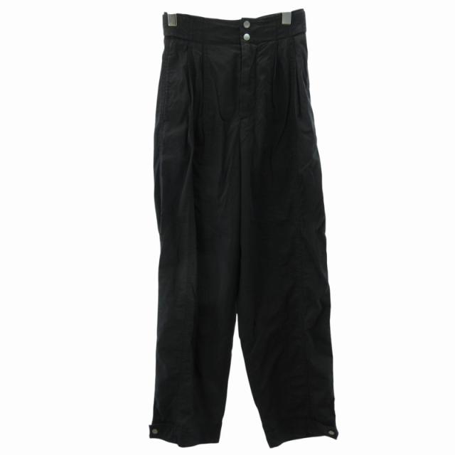 【中古】ボッテガヴェネタ BOTTEGA VENETA 23SS ワークパンツ アジャスター 黒 ブラック 42 約M 679434 VA5Y0