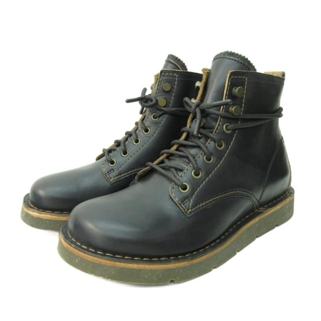 【中古】未使用品 ビルケンシュトック BIRKENSTOCK バーミンガム ブーツ シューズ 8ホール レザー 42 27.0cm 黒