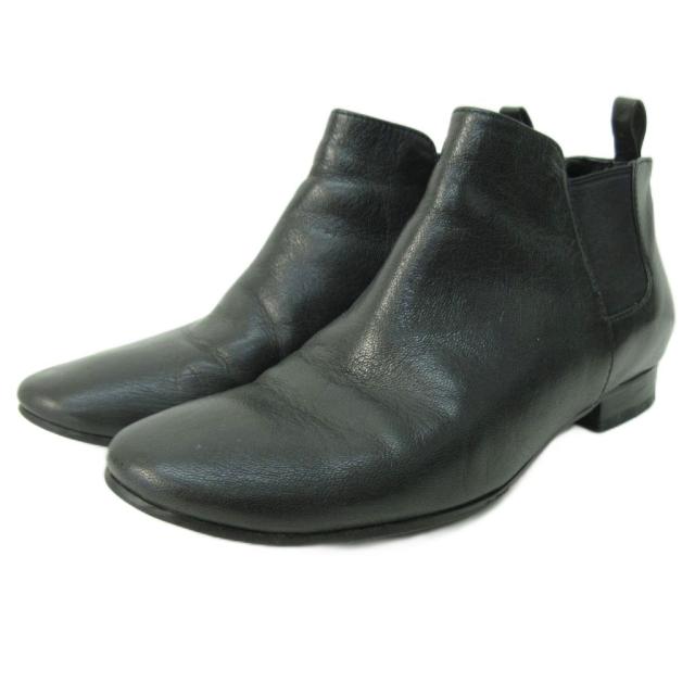 【中古】コールハーン COLE HAAN Hara Bootie ハラブーティ レザー サイドゴア ショートブーツ 黒 ブラック 6.5 約24cm