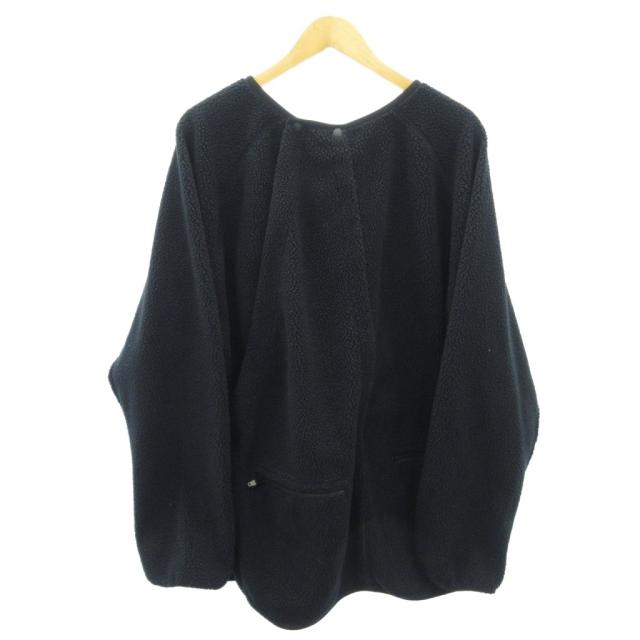 【中古】タカヒロミヤシタザソロイスト 20AW フリースメディカルジャケット ノーカラー 48 黒 ブラック 1121 メンズ