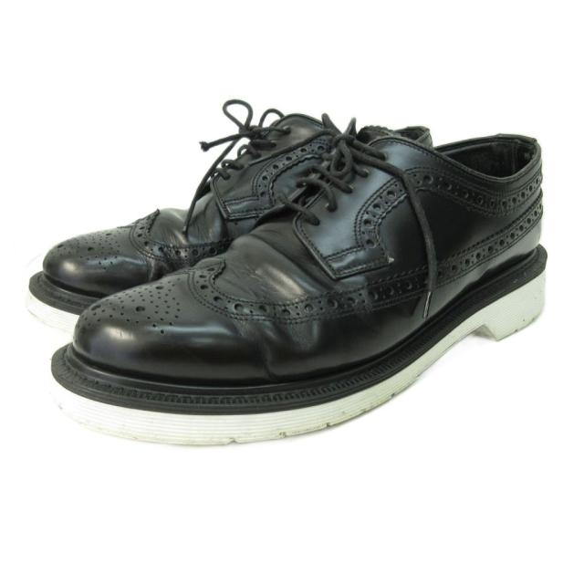 【中古】ローク Loake オックスフォードシューズ ウイングチップ メダリオン レザー 黒 ブラック 1120 メンズ