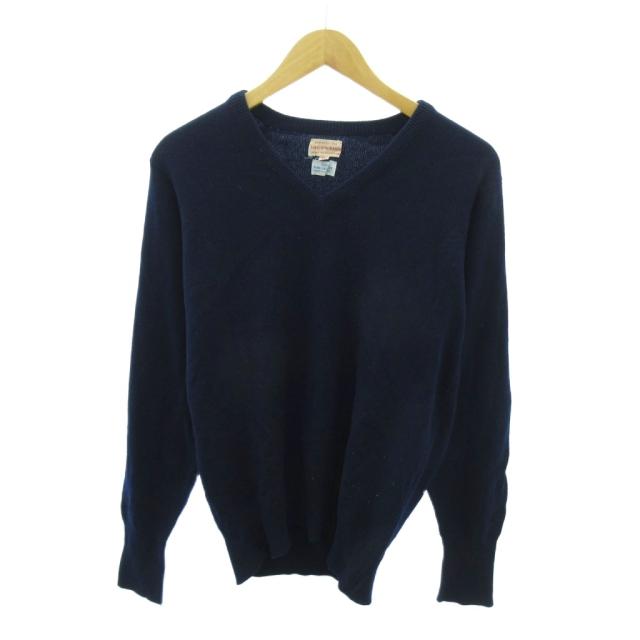 【中古】ヴィンテージ VINTAGE サックスフィフスアベニュー saks fifth avenue 60s ニット セーター カシミヤ 40 紺