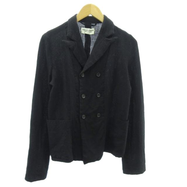 【中古】コムデギャルソン COMME des GARCONS ローブドシャンブル 縮絨 ジャケット ダブルブレスト AD1994 ブラック F