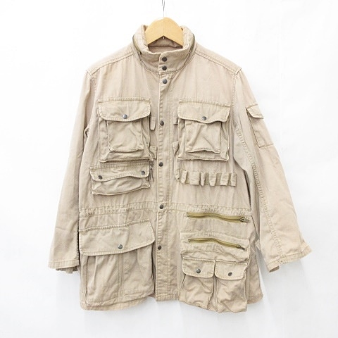 【中古】ラルフローレン RALPH LAUREN フォトグラファージャケット サファリジャケット ヴィンテージ ベージュ L