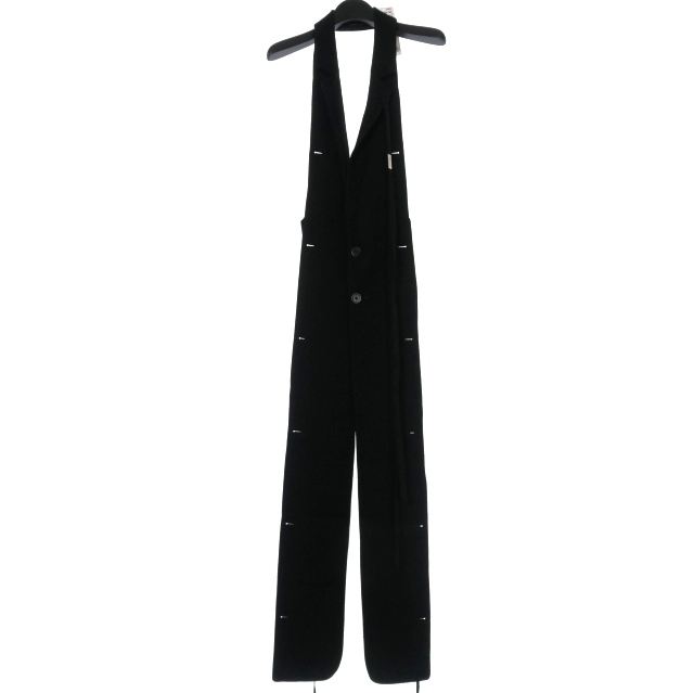 【中古】アンドゥムルメステール ANN DEMEULEMEESTER 22AW ウール ロングベスト ジレ 40 ブラック 黒 2202-ACC06