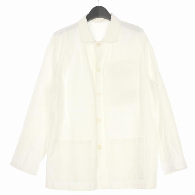 【中古】プラダ PRADA 22SS シングルブレスト コットン ジャケット ブレザー 48 白 ホワイト SD148 国内正規 メンズの通販 ...