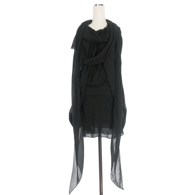 【中古】未使用品 メゾンマルジェラ Maison Margiela 22AW Wrap Minidress タイディテール シルクワンピース ドレス