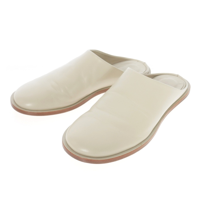 【中古】スタジオニコルソン STUDIO NICHOLSON TY ミュール レザーサンダル 靴 37 アイボリー SNW-1154 レディース