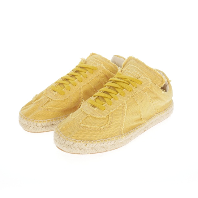 【中古】未使用品 メゾンマルジェラ Maison Margiela レプリカ エスパドリーユスニーカー 靴 35 イエロー S58WS0214