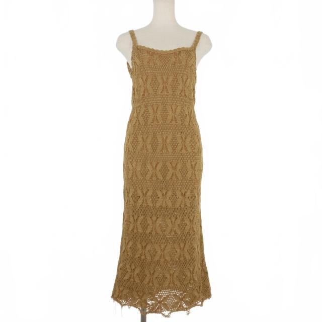 【中古】メゾンマルジェラ Maison Margiela 22SS ニット キャミソール ワンピース S ブラウン 茶