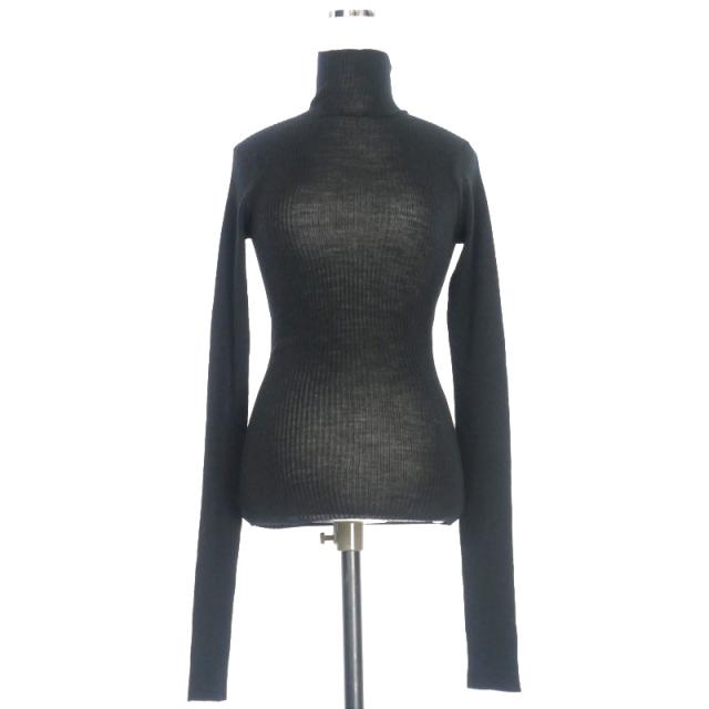 【中古】未使用品 アンドゥムルメステール 23AW MARLENA リブハイネックセーター ニット 長袖 S ブラック 黒