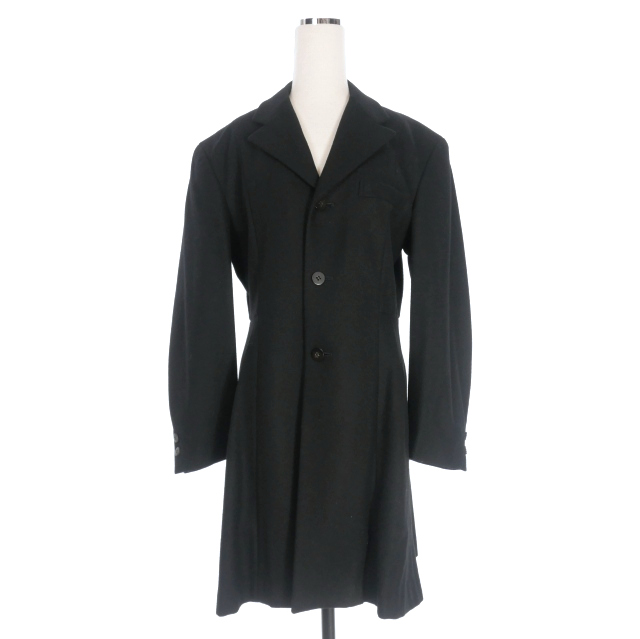 【中古】トリココムデギャルソン tricot COMME des GARCONS 80’ Aライン ウールコート ジャケット 長袖 ブラック 黒