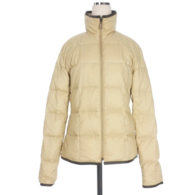【中古】モンクレール MONCLER 茶タグ リバーシブルダウンジャケット ブルゾン 長袖 1 ベージュ 45334/00/69833