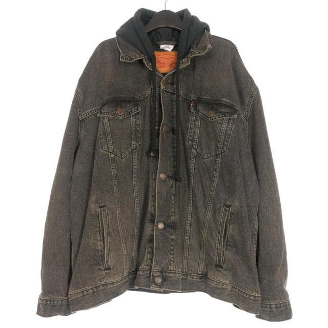 【中古】ヴェトモン VETEMENT × リーバイス LEVI'S 17SS オーバーサイズ フードデニムジャケット ブルゾン XS