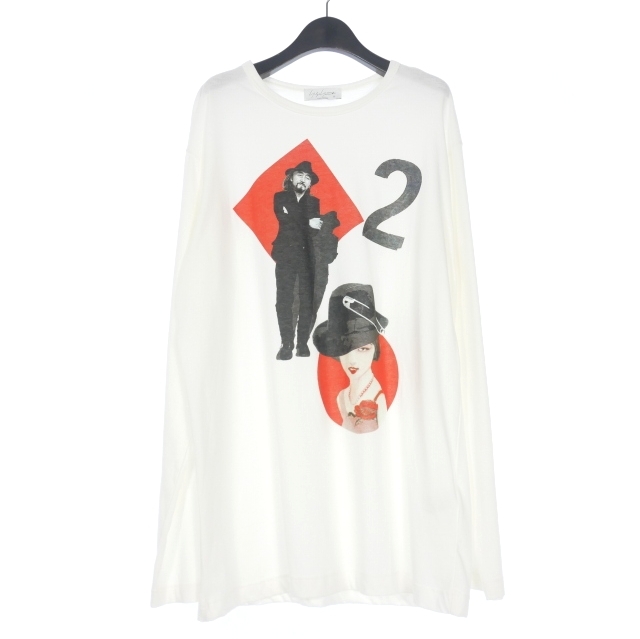 【中古】未使用品 ヨウジヤマモトプールオム YOHJI YAMAMOTO POUR HOMME ×美人画 COMBED SINGLE JERSEY PT LONG SLEEVE