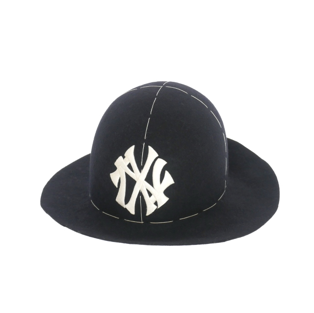 【中古】リコール RequaL≡ ロゴパッチ ハット 帽子 ネイビー 紺 メンズ