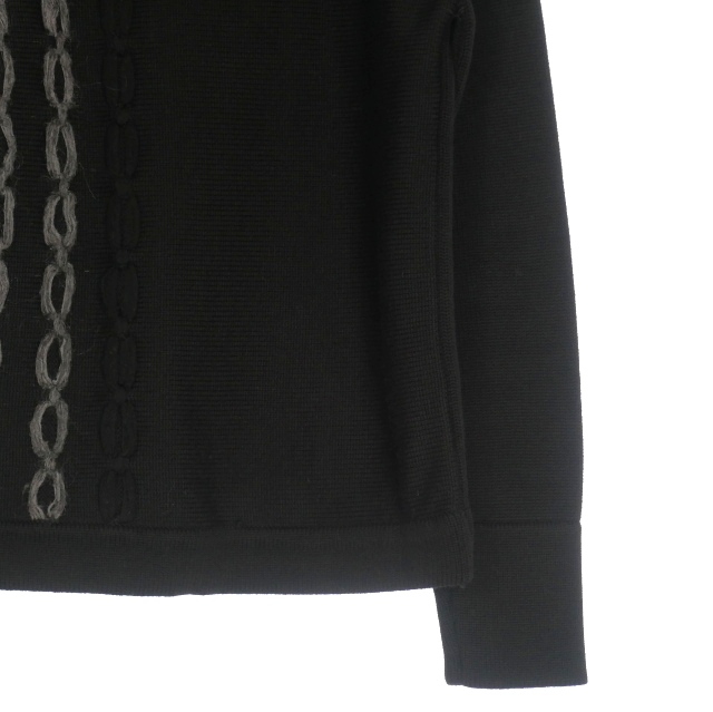 【中古】ディオールオム Dior HOMME 03AW “Luster” Triple チェーン刺繍 タートルネックニット セーター XS