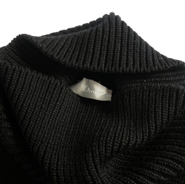 【中古】ディオールオム Dior HOMME 03AW “Luster” Triple チェーン刺繍 タートルネックニット セーター XS