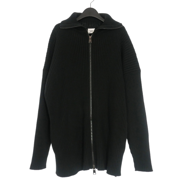 【中古】ヴェトモン VETEMENT バックロゴ ドライバーズニット セーター 長袖 XS ブラック 黒 UE51KN600B