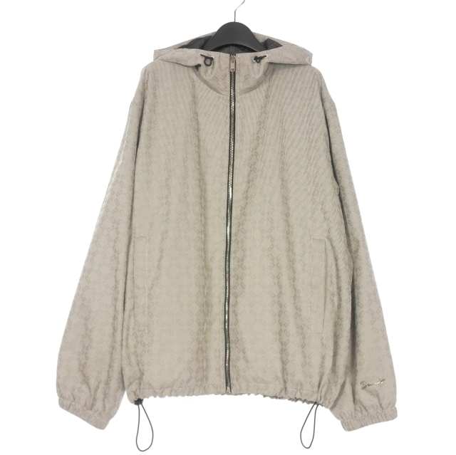 【中古】ジバンシィ GIVENCHY モノグラム 72 ジャカード ウィンドブレーカー フーデッドジャケット ブルゾン 長袖 50