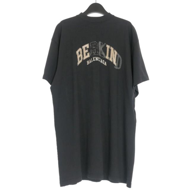 【中古】バレンシアガ 23SS BE KIND BERLIN OVERSIZED T-SHIRT オーバーサイズTシャツ カットソー 半袖 1 ブラック 黒
