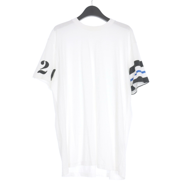 【中古】ジバンシィ GIVENCHY 袖プリント クルーネックTシャツ カットソー 半袖 XXS ホワイト 白 16J 7113 651