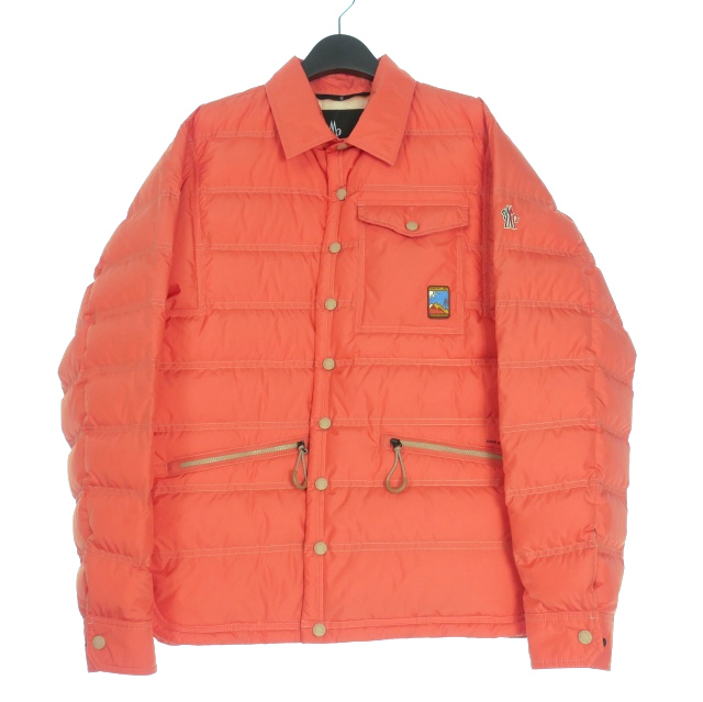 【中古】未使用品 モンクレール MONCLER LAVACHEY GIUBBOTTO ダウン シャツジャケット ブルゾン 3 オレンジ