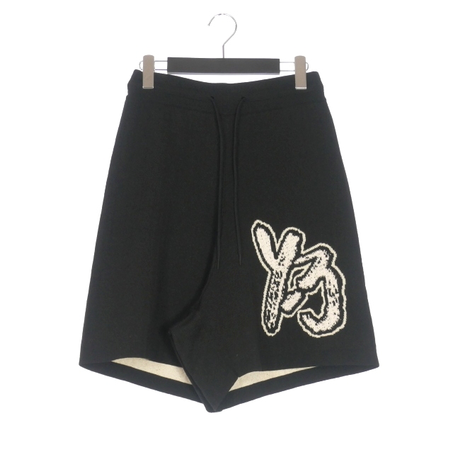 【中古】未使用品 ワイスリー Y-3 ヨウジヤマモト YOHJI YAMAMOTO LOGO KNT SHORT ブラッシュロゴ ニットショートパンツ