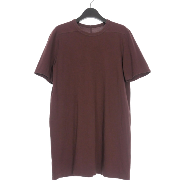 【中古】リックオウエンス Rick Owens Level Tee レベル Tシャツ カットソー 半袖 S BLOOD ボルドー RU20S7264-JA