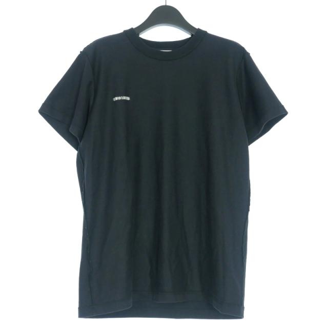 【中古】ヴェトモン VETEMENT Inside Out Embroidered Logo Tee インサイドアウトTシャツ カットソー 半袖 XS 黒