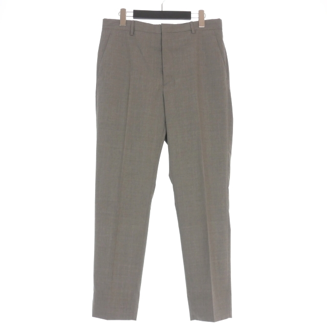 【中古】プラダ PRADA ヴァージンウール テーパードパンツ スラックス   48 グレー DNA955 S221 国内正規 メンズ