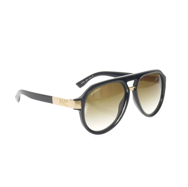 【中古】未使用品 ディースクエアード DSQUARED2 22SS ティアドロップ サングラス 眼鏡 アイウェア UNI ブラック 黒