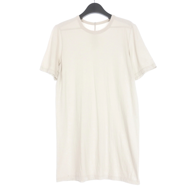 【中古】リックオウエンス Rick Owens 21SS LEVELショートスリーブTシャツ カットソー 半袖 XS OYSTER ライトグレー RU21S6264-JA メンズ