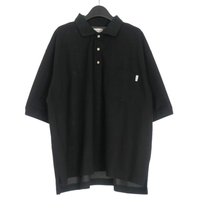 【中古】クレスト CLESSTE MASSIVE S/S POLO SHIRT 鹿の子編み ポロシャツ 半袖 F ブラック 黒 CLS-PL-2301 メンズ