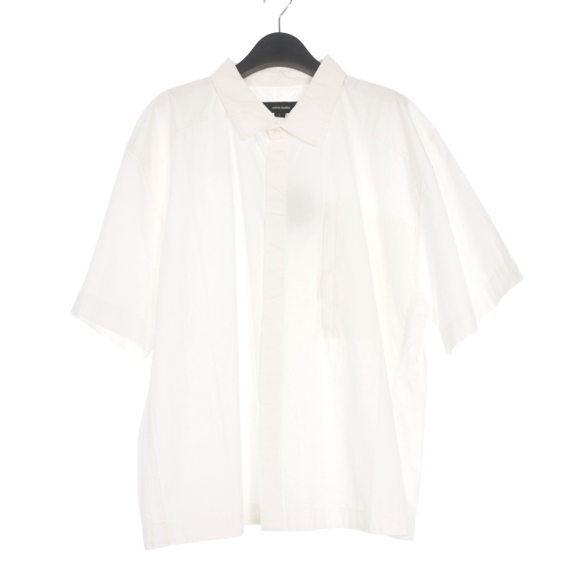 【中古】未使用品 エンタイアスタジオ entire studio ZIP POCKET SHORT SLEEVE SHIRT 半袖シャツ L ホワイト 白