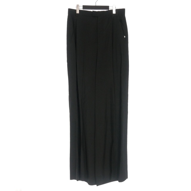 【中古】未使用品  ANN DEMEULEMEESTER 24SS MATTHIEU WIDE LEG TROUSERS VISCOCE ワイドパンツ 50 ブラック