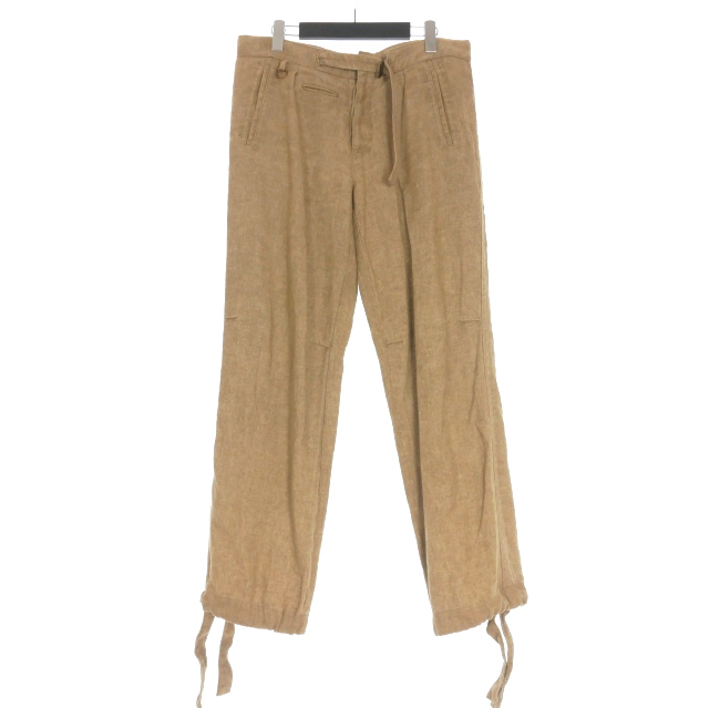 【中古】ワイズ Y's ヨウジヤマモト ベルテッド リネンパンツ スラックス 1 ベージュ MT-P08-302 メンズ