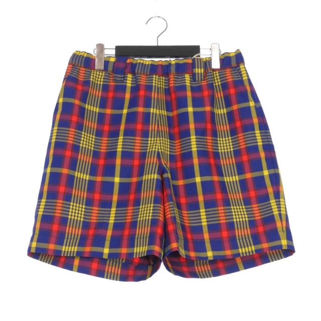 【中古】未使用品 ワタルトミナガ WATARU TOMINAGA 25SS チェック柄 ショートパンツ ショーツ 2 マルチカラー