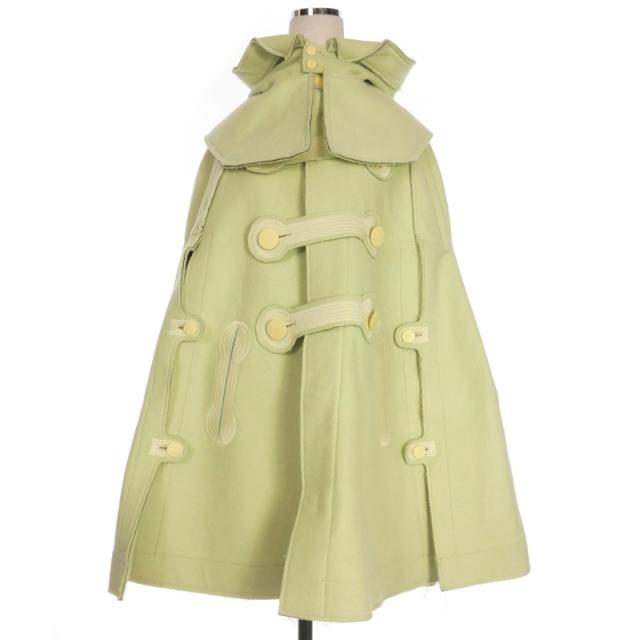 【中古】未使用品 メグミウラ MEGMIURA 23AW ポンチョ ボンディングコート 38 ライム  MM-WD23AW-CO2353 レディース