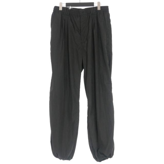 【中古】ヨーク YOKE 25SS NYLON 3PLEATED WIDE-LEG EASY TROUSERS イージーパンツ 3 ブラック 黒 YK25SS0922P メンズ
