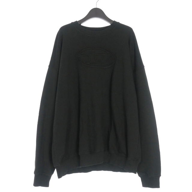【中古】ディーゼル DIESEL S-MART-BIGOVAL プルオーバースウェット トレーナー 長袖 XL ブラック 黒 A03790 0JYYJ