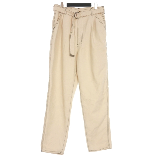 【中古】ダブレット doublet 20SS HEAVY TWILL HIGHWAIST WIDE TAPERED TROUSERS テーパードパンツ M ホワイト