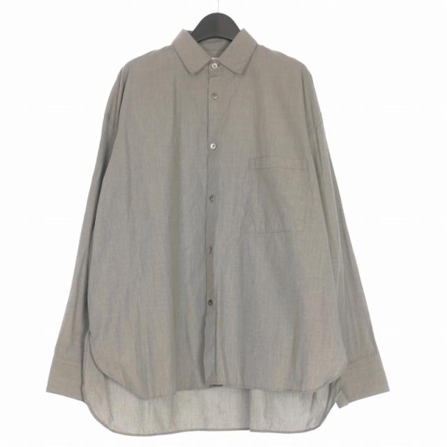 【中古】シュタイン stein OVERSIZED DOWN PATTERN SHIRT オーバーサイズシャツ トップス 長袖 S グレー ST.141-2 メンズ