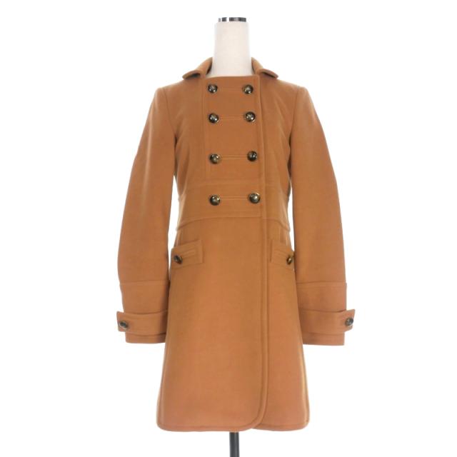 【中古】マークバイマークジェイコブス MARC by MARC JACOBS ダブルコート ジャケット ウールナイロン 4 キャメル 茶