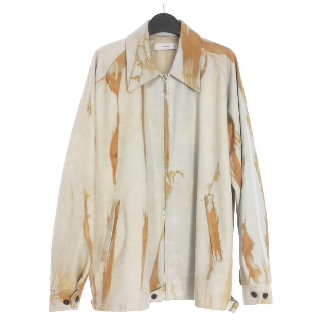 【中古】シュガーヒル SUGARHILL 20SS 絞り染めレザーブルゾン ジャケット 長袖 2 グレー/ベージュ 20SSLA02  メンズ
